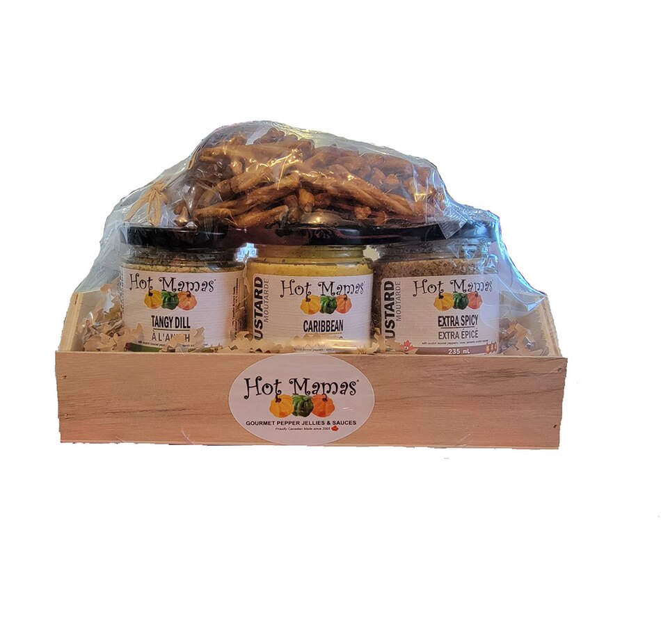 Hot Mamas Spicy Mustard Crate With Pretzels - TSC.ca