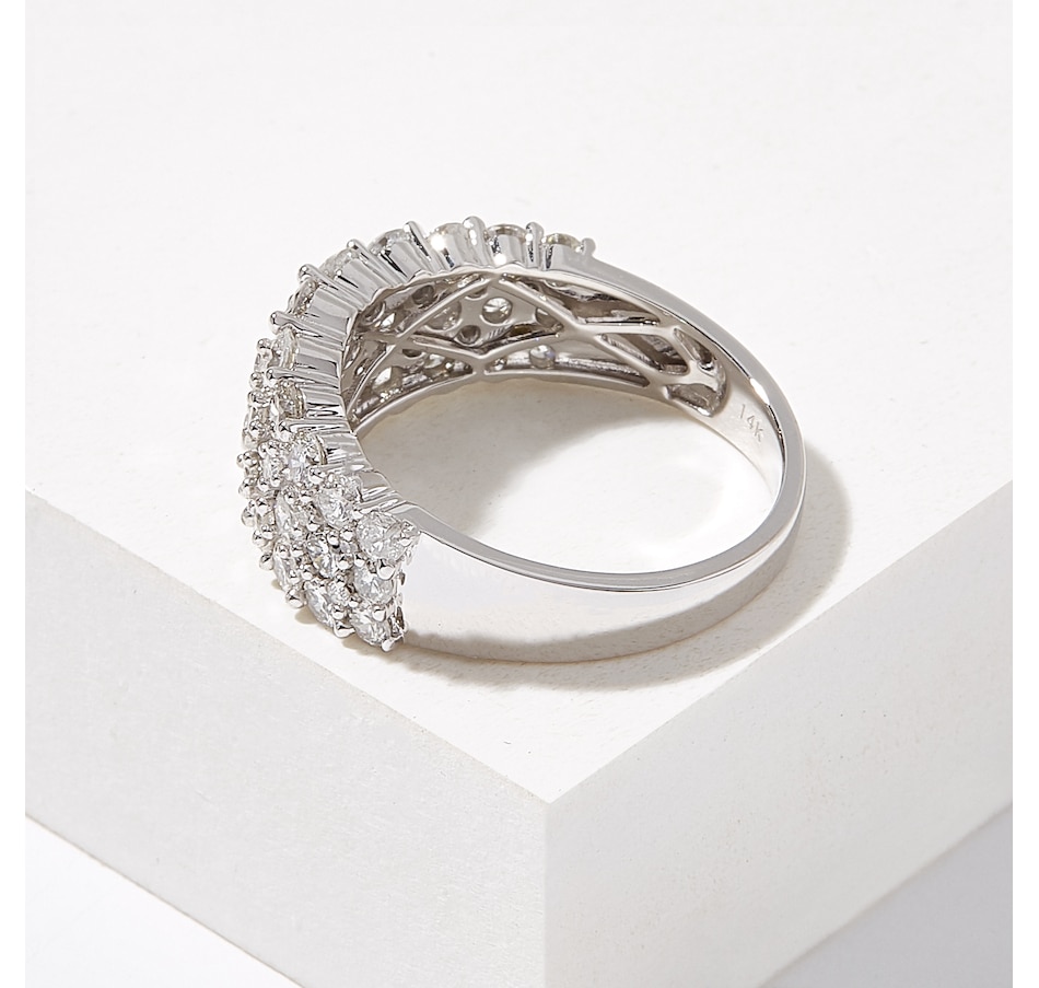 14K White Gold Multi Row Diamond Ring - TSC.ca 14K White Gold Multi Row Diamond Ring - TSC.ca