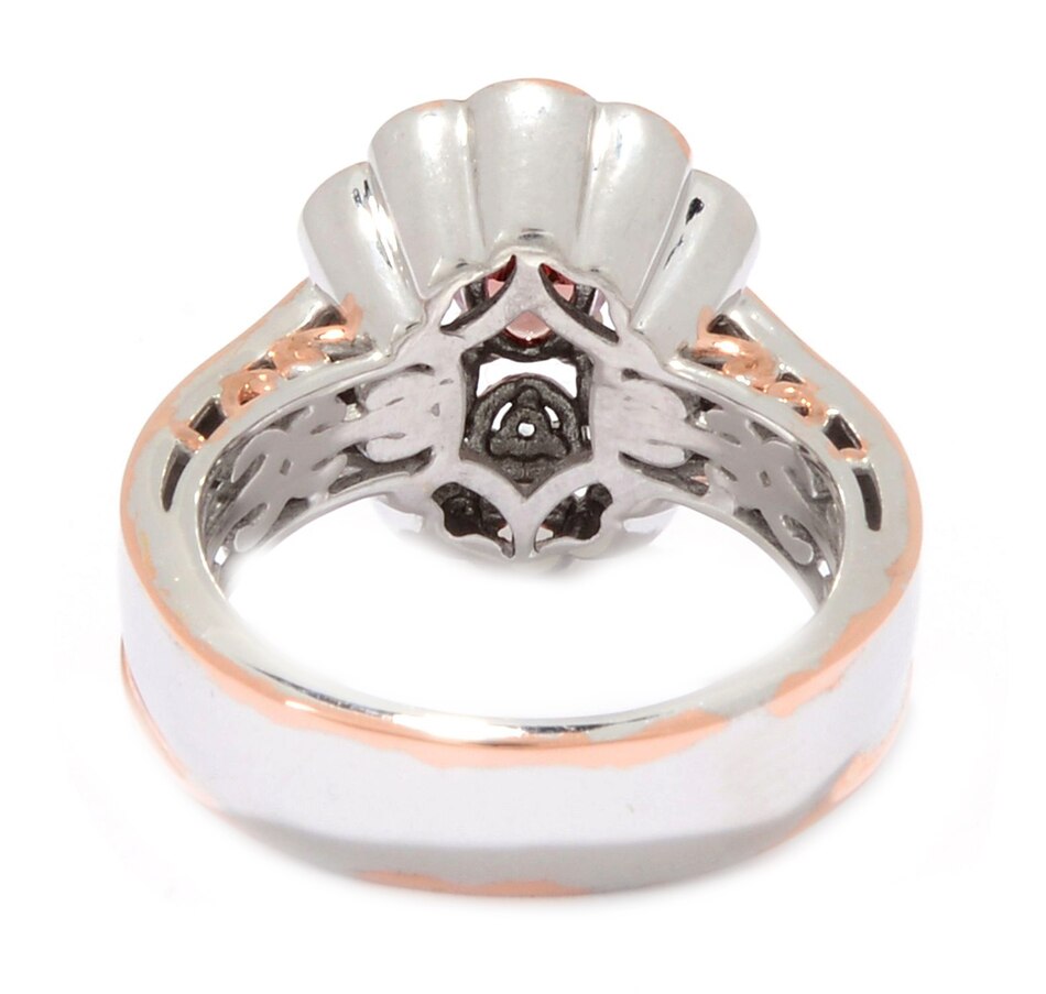 Gems En Vogue Palladium Silver Rose & White Zircon Ring - TSC.ca