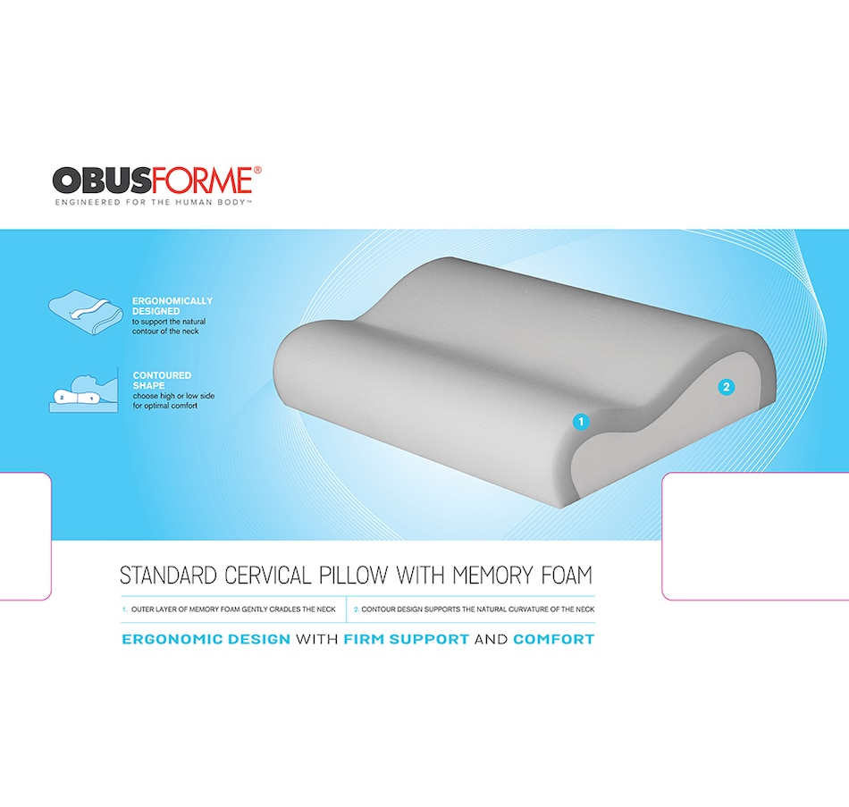 Obusforme Memory Foam Cervical Pillow - TSC.ca