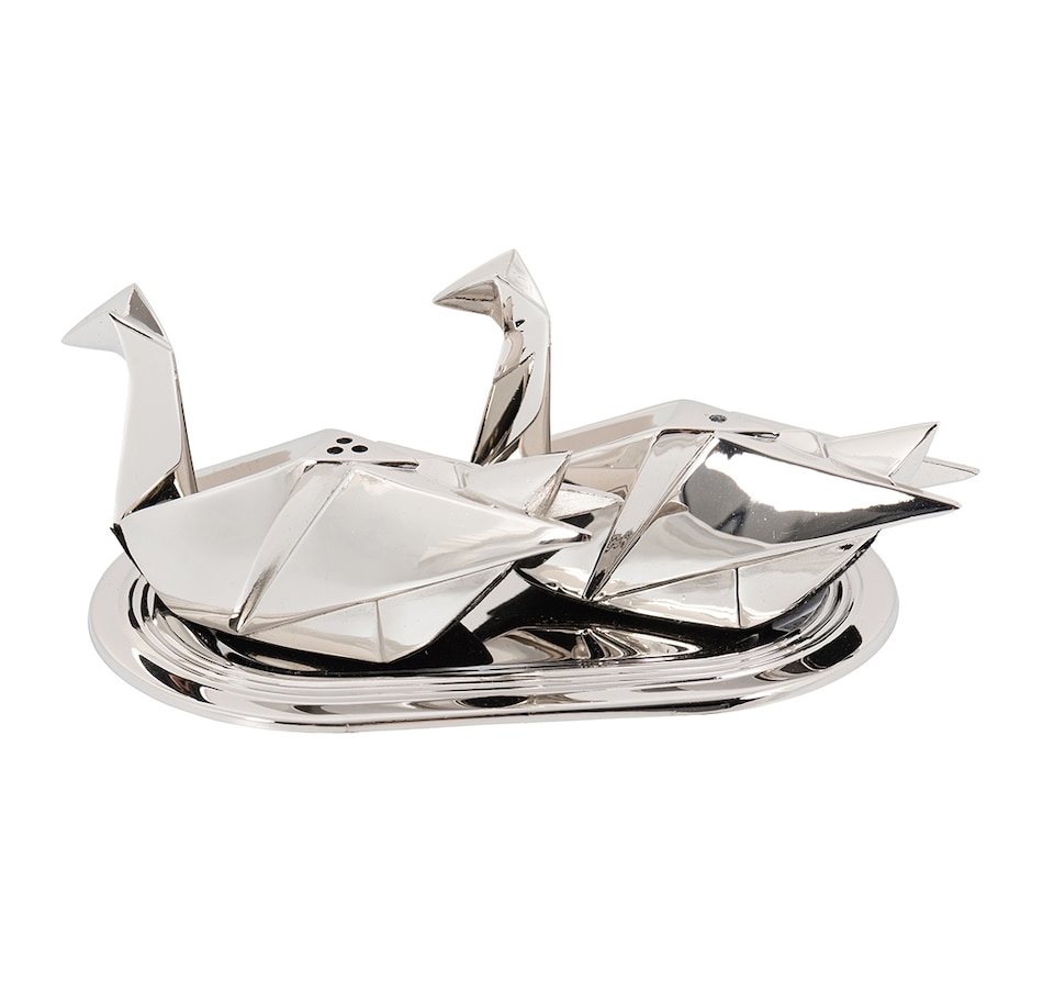 Elegance Origami Salt and Pepper on Dish - TSC.ca