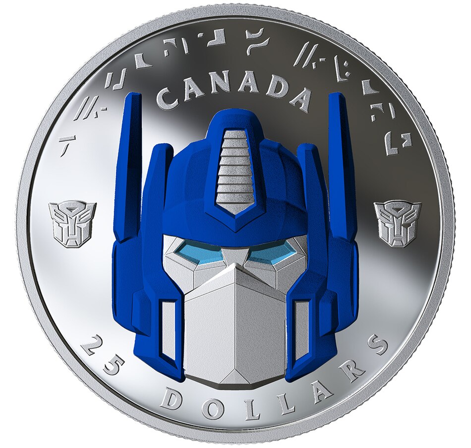 2019 $25 Optimus Prime Ultra-High-Relief Fine Silver Coin with Glow ...