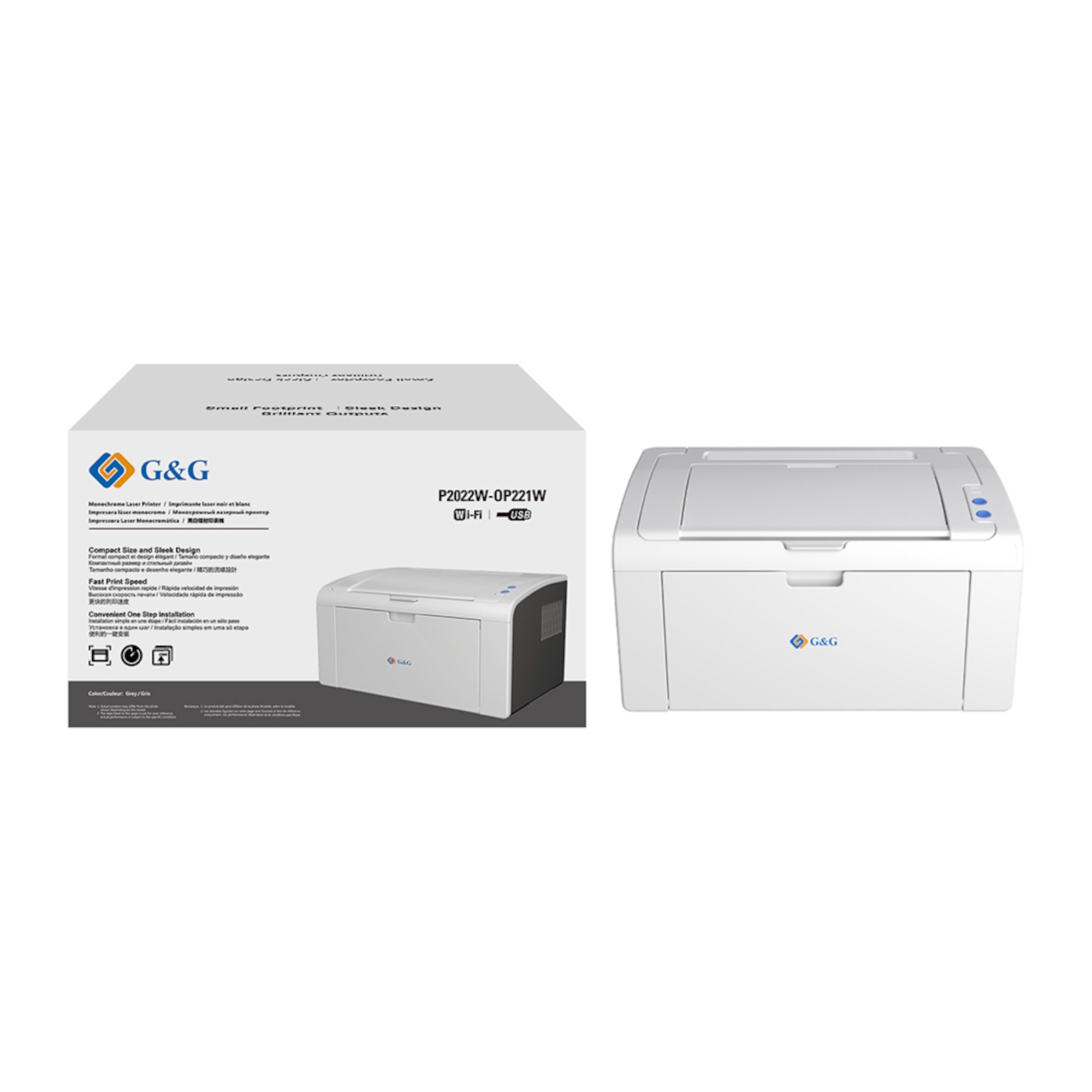 G&G Wireless Mono Laser Printer (P2022W-OP221W) - TSC.ca