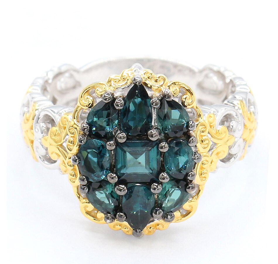 Jewellery - Rings - Cluster - Gems En Vogue Palladium Silver Indicolite ...