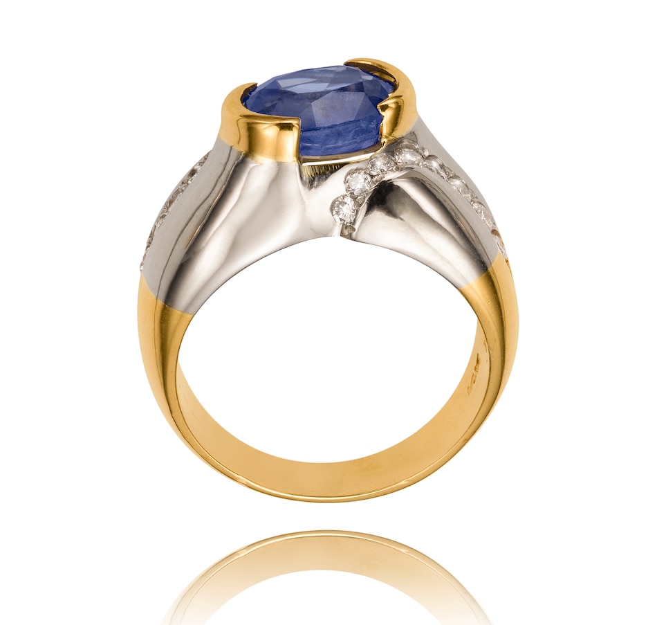 Estate Originals 14K Yellow and White Gold 3.05 Carat Oval-Shaped ...