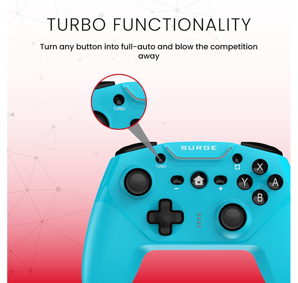 Surge SwitchPad Pro Wireless Controller for Nintendo Switch (Blue) - TSC.ca
