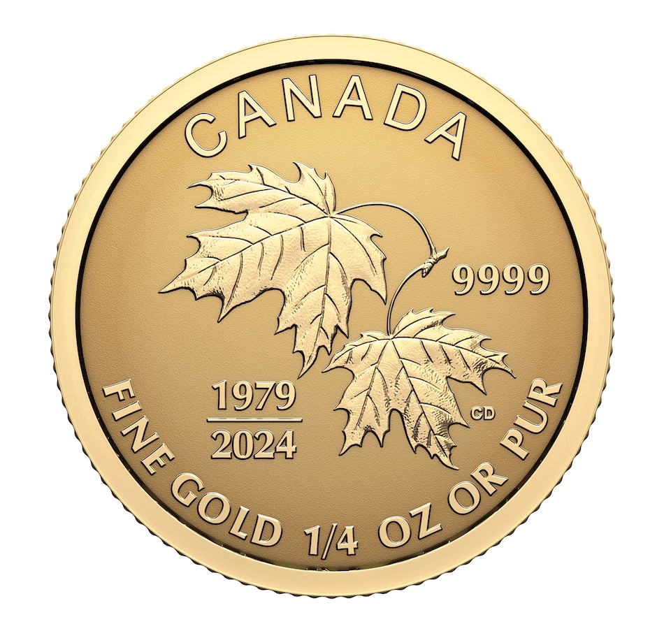 2024 Pure Gold Maple Leaf Fractional Set 45th Anniversary of the Gold ...