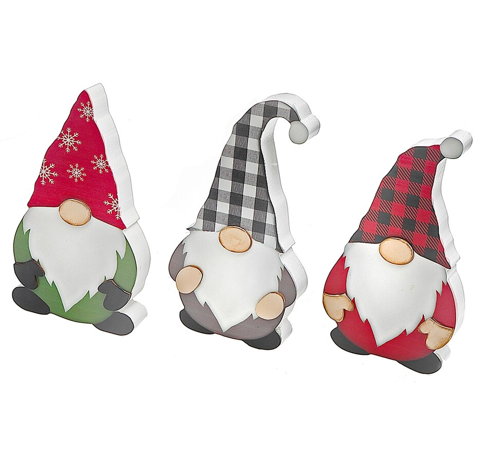 IH Casa Decor Assorted Gnome Shape Wood Stand (Set of 3) - TSC.ca