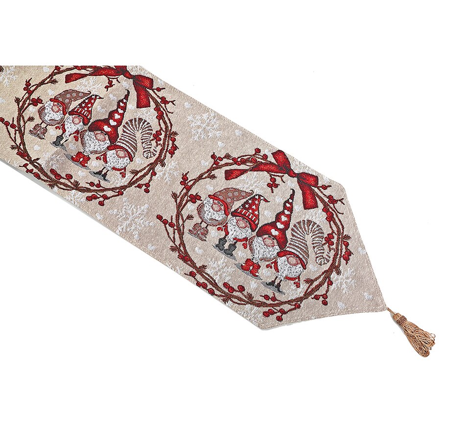 IH Casa Décor 36" Quadruple Gnomes Tapestry Table Runner (set of 2 ...