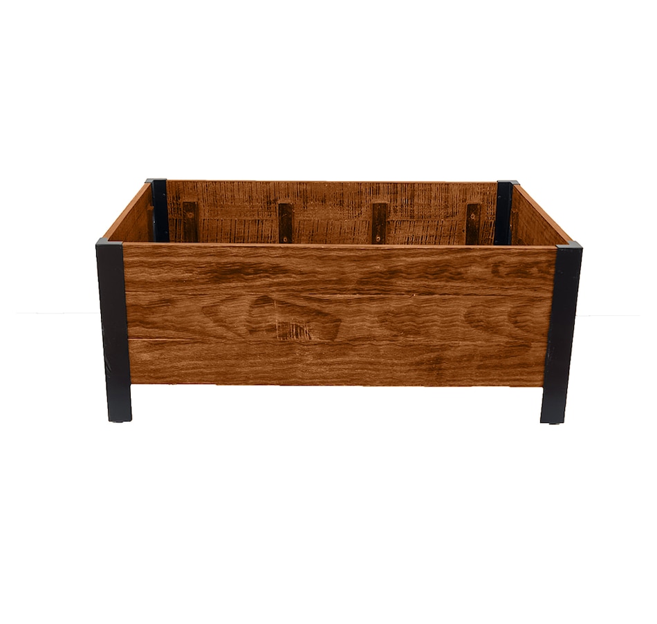 Grapevine Urban Garden Low-Profile Planter (FSC recycled wood and metal ...
