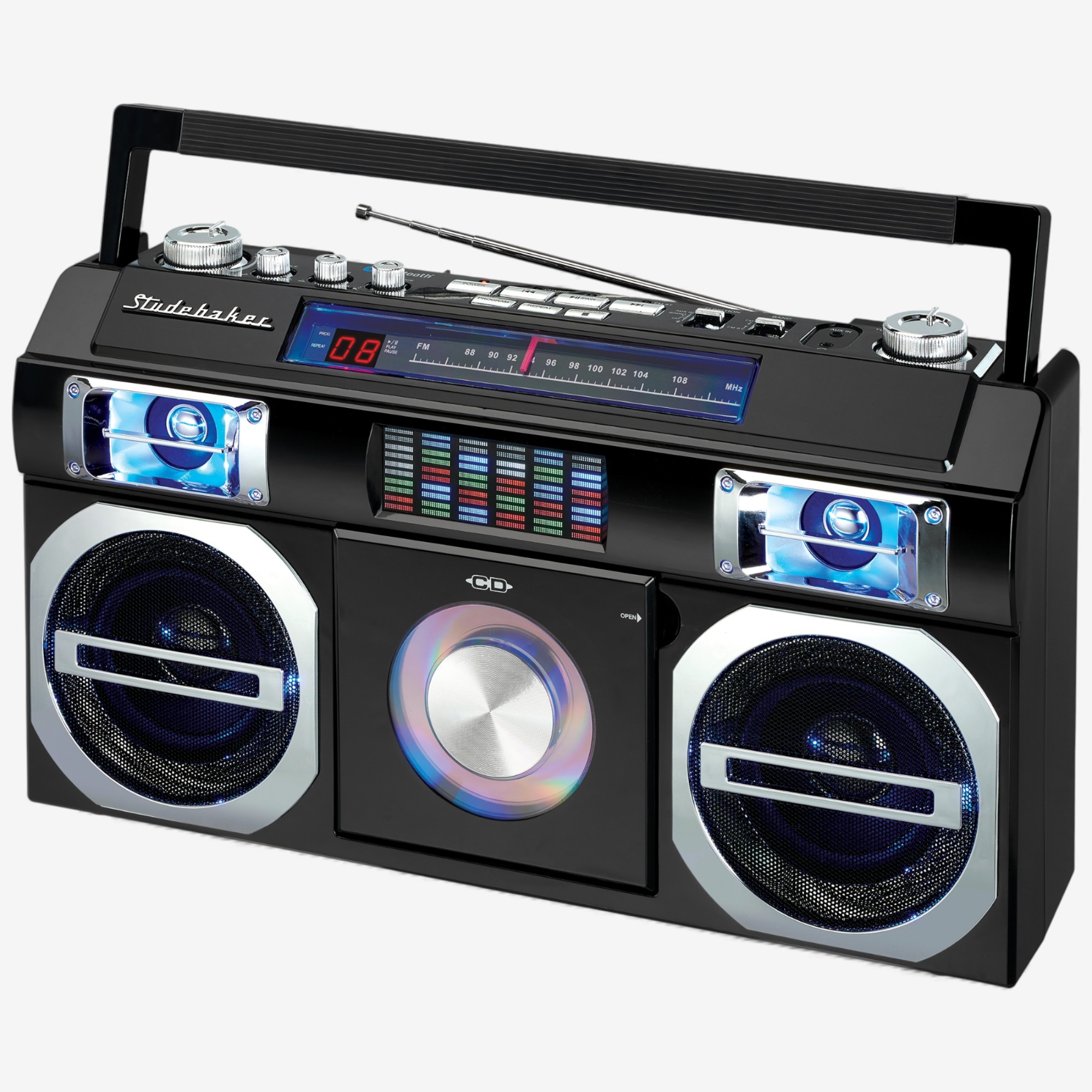 Studebaker Retro Street Boombox with CD Player, FM Radio and LED ...
