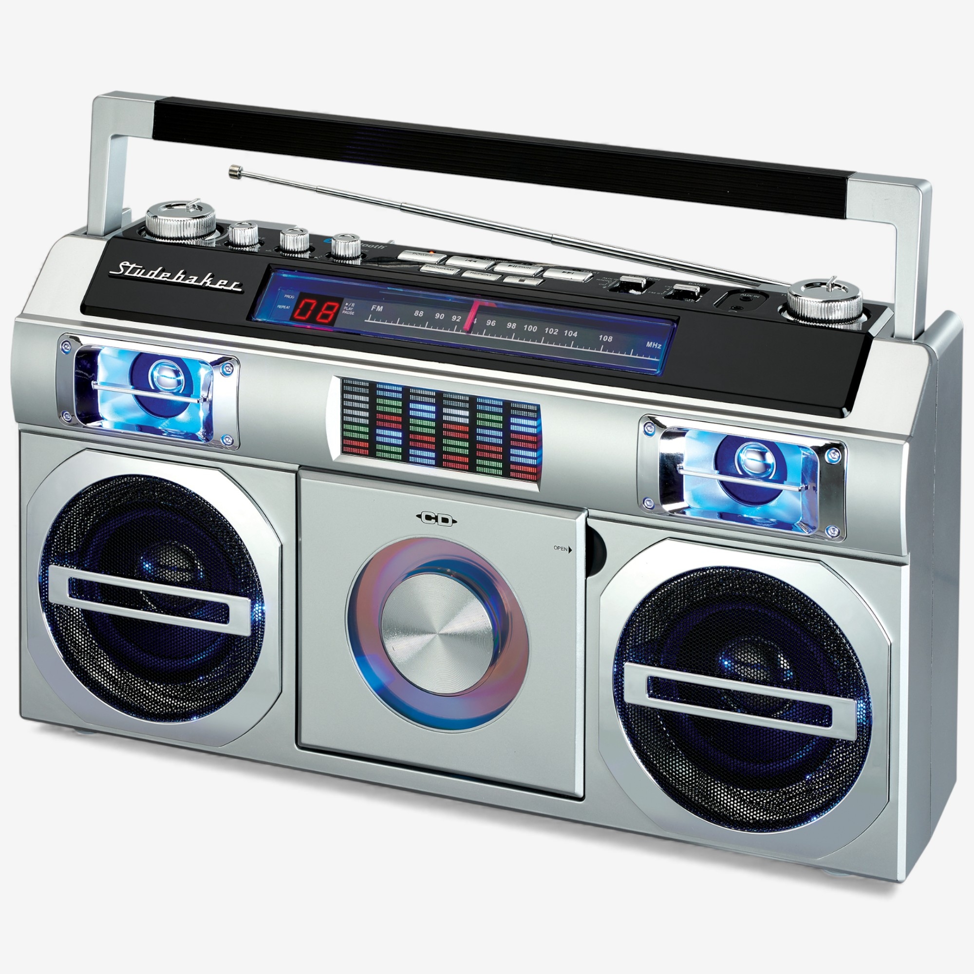 Studebaker Retro Street Boombox with CD Player, FM Radio and LED ...