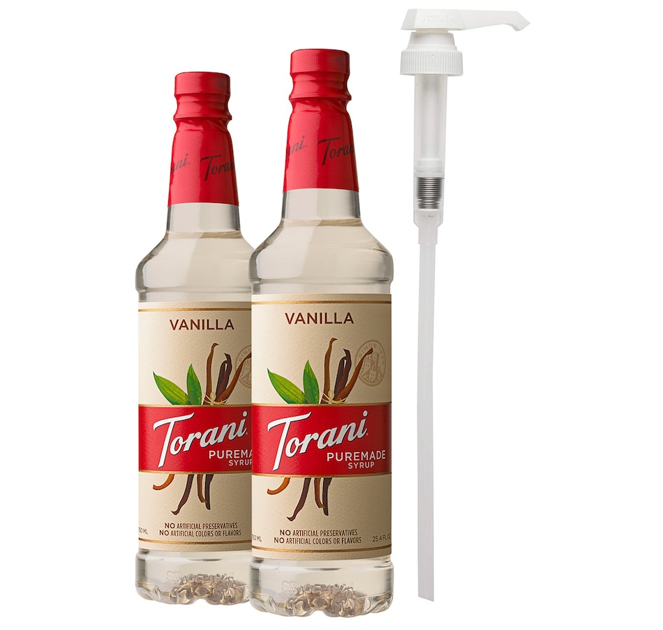 Torani Puremade Vanilla Syrup 750ml (Set Of 2 With 1 Pump) - TSC.ca