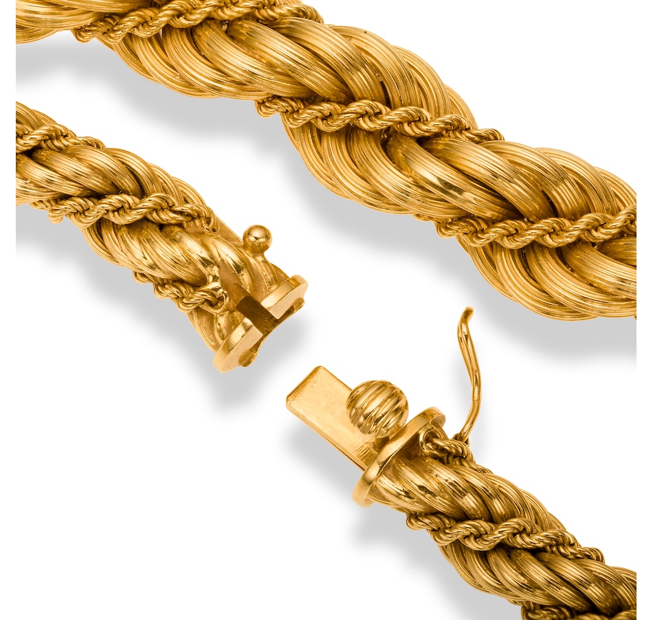 Estate Originals 18K Yellow Gold 17" Twisted Rope Link Chain with ...