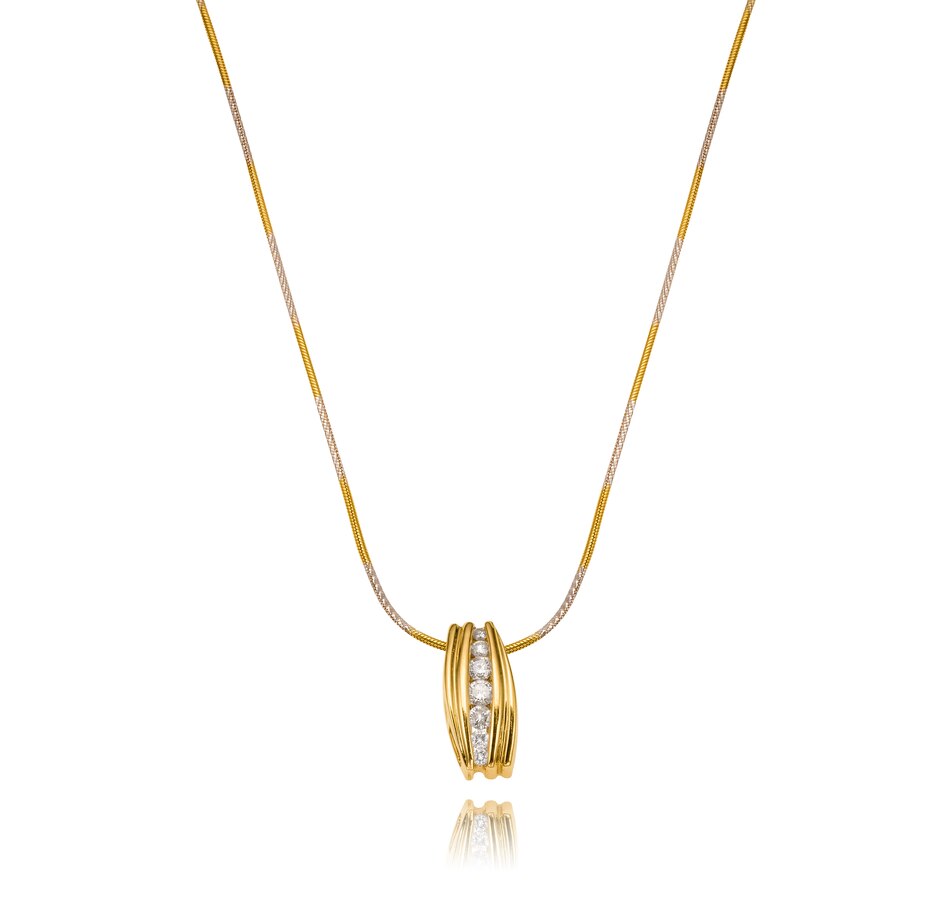 Jewellery - Pendants - Estate Originals 14K Yellow Gold and Rhodium ...
