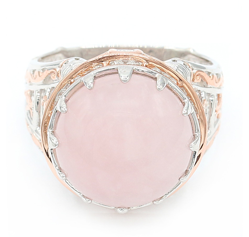 Gems En Vogue Palladium Silver Rose Quartz Ring - TSC.ca