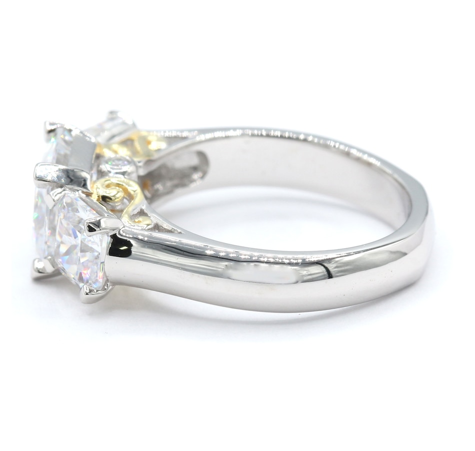 Diamonelle Sterling Silver Two Tone Diamonelle Trinity Ring - TSC.ca