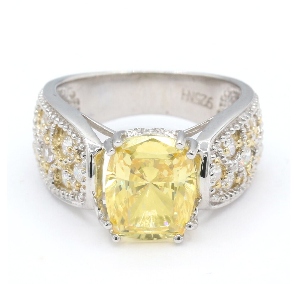 Jewellery - Rings - Diamonelle Sterling Silver Yellow & White Diamonelle Ring - Online Shopping ...