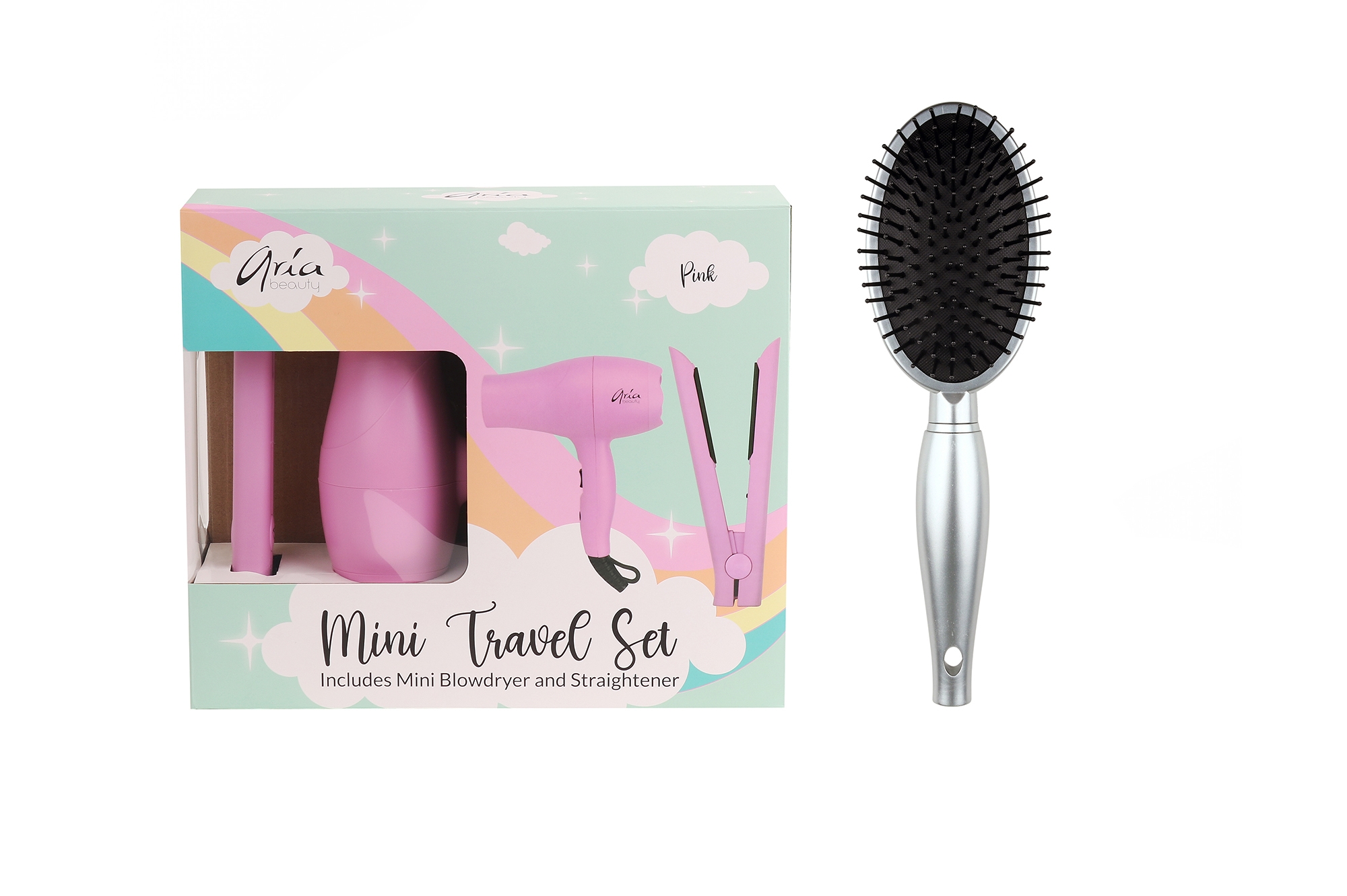 Aria Beauty Mini Travel Set With Detangling Brush - TSC.ca