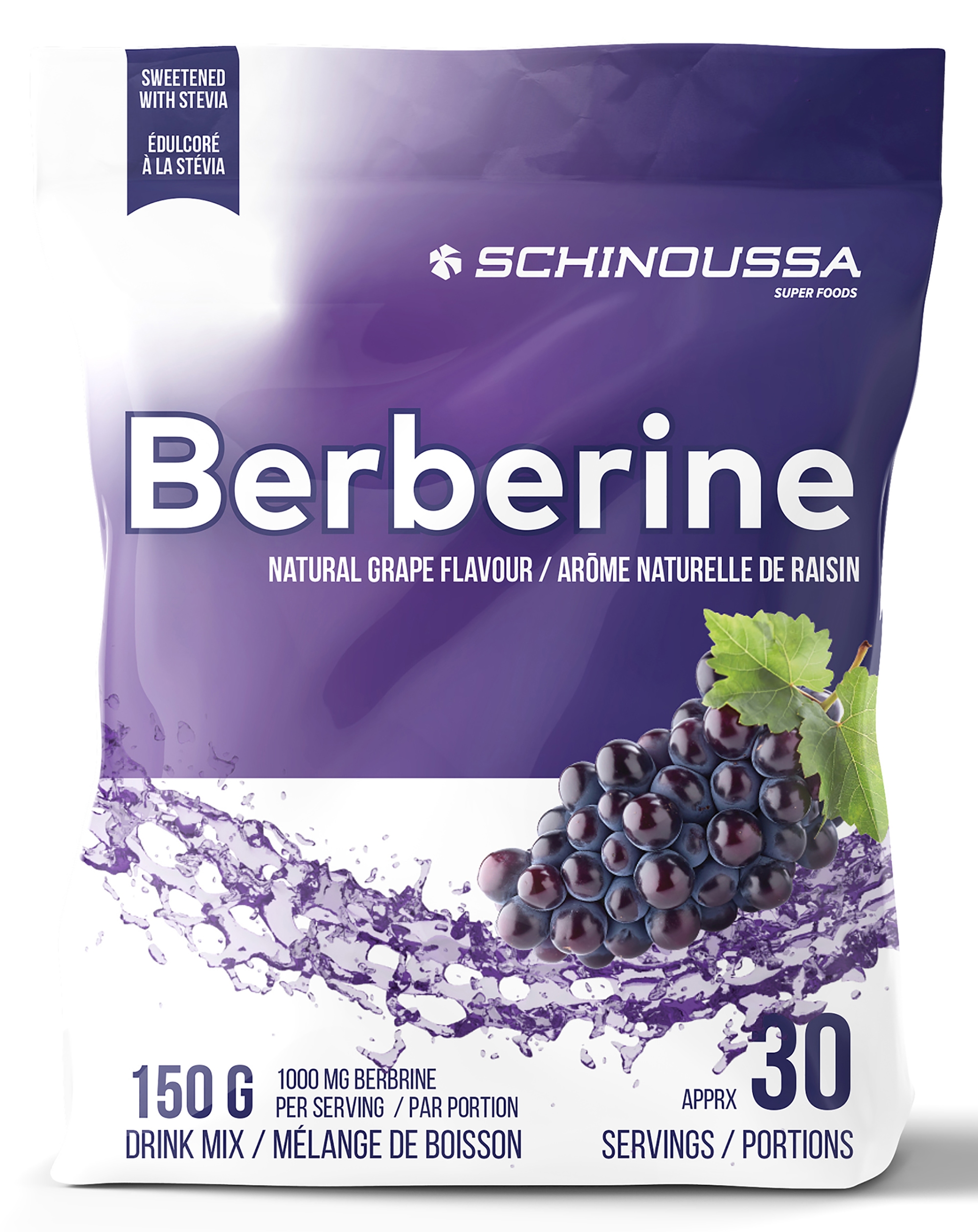 Schinoussa Berberine Duo Grape Flavour Drink Mix - TSC.ca