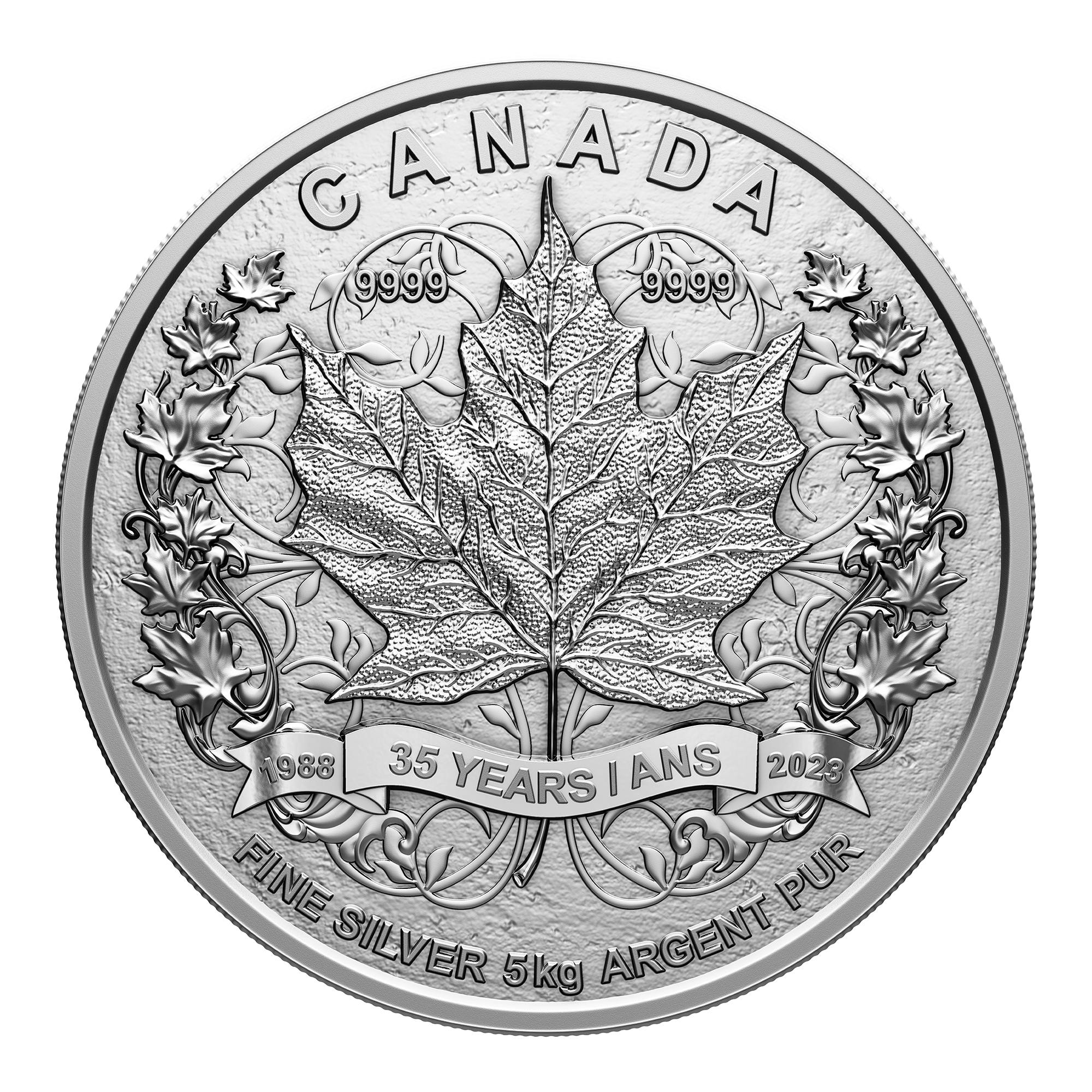 Coins Canadian Mint Products 2023 500 Silver Maple Leaf 5 Kilo Coins Canadian Mint Products 2023 500 Silver Maple Leaf 5 Kilo
