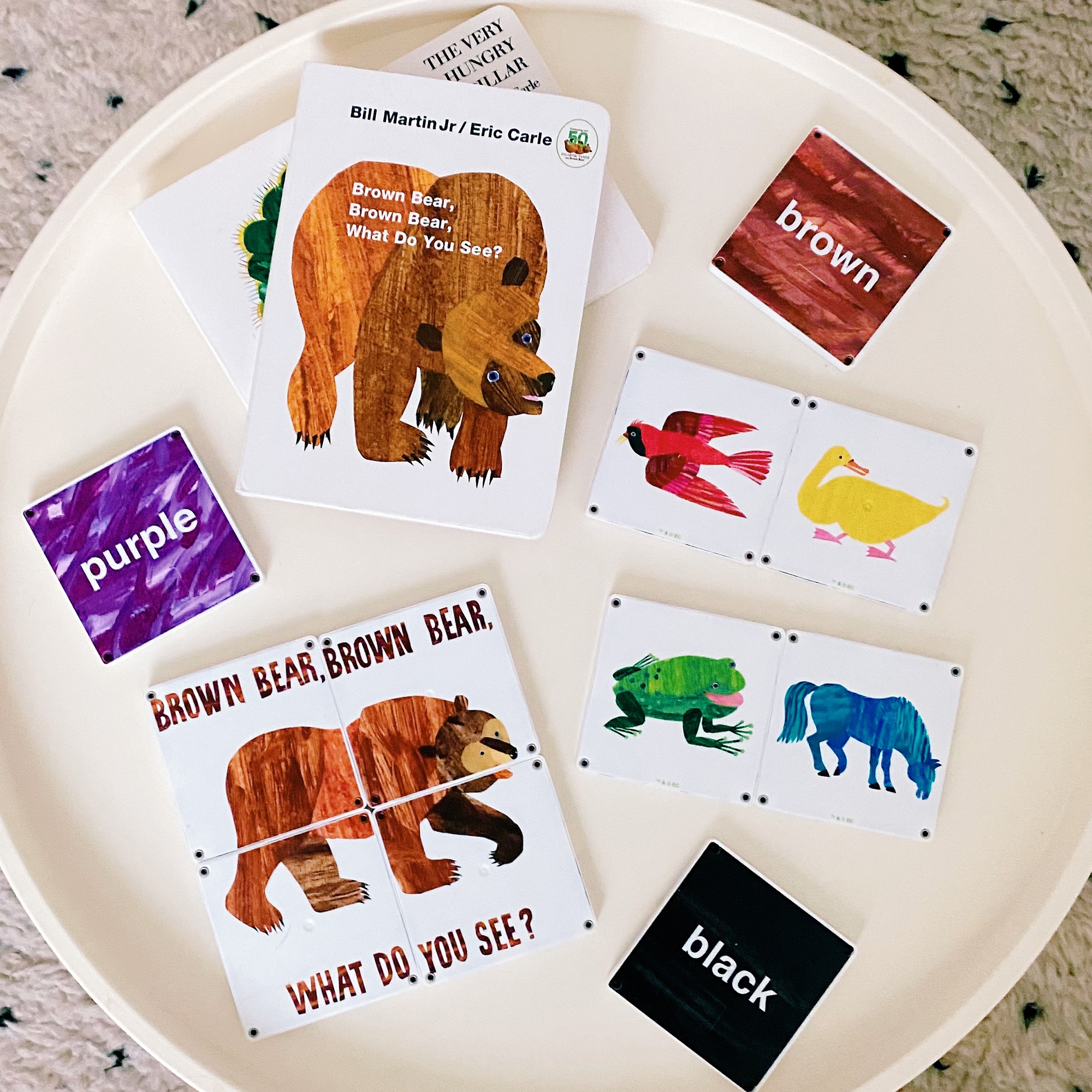 CreateOn Eric Carle Brown Bear Brown Bear Magnetic Tile Set - TSC.ca