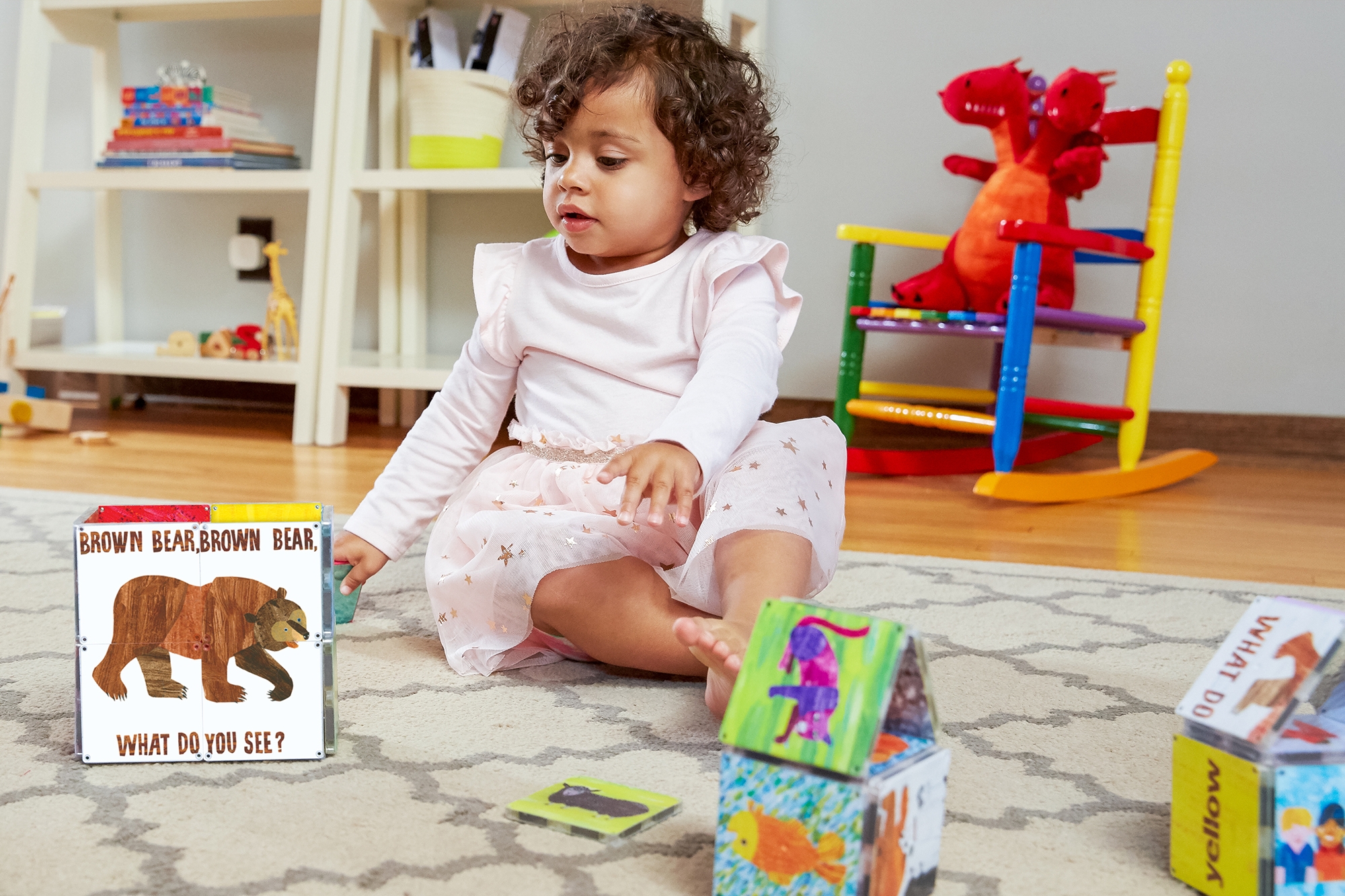 CreateOn Eric Carle Brown Bear Brown Bear Magnetic Tile Set - TSC.ca