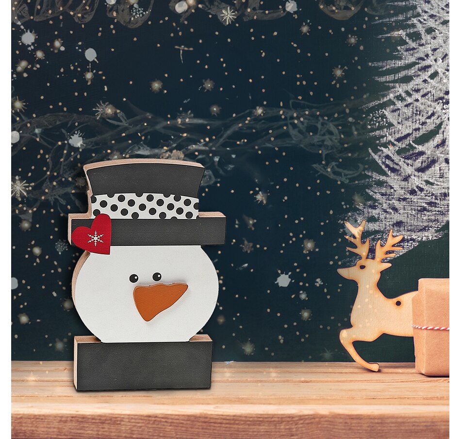 Christmas MDF Snowman Head Table Decor - TSC.ca