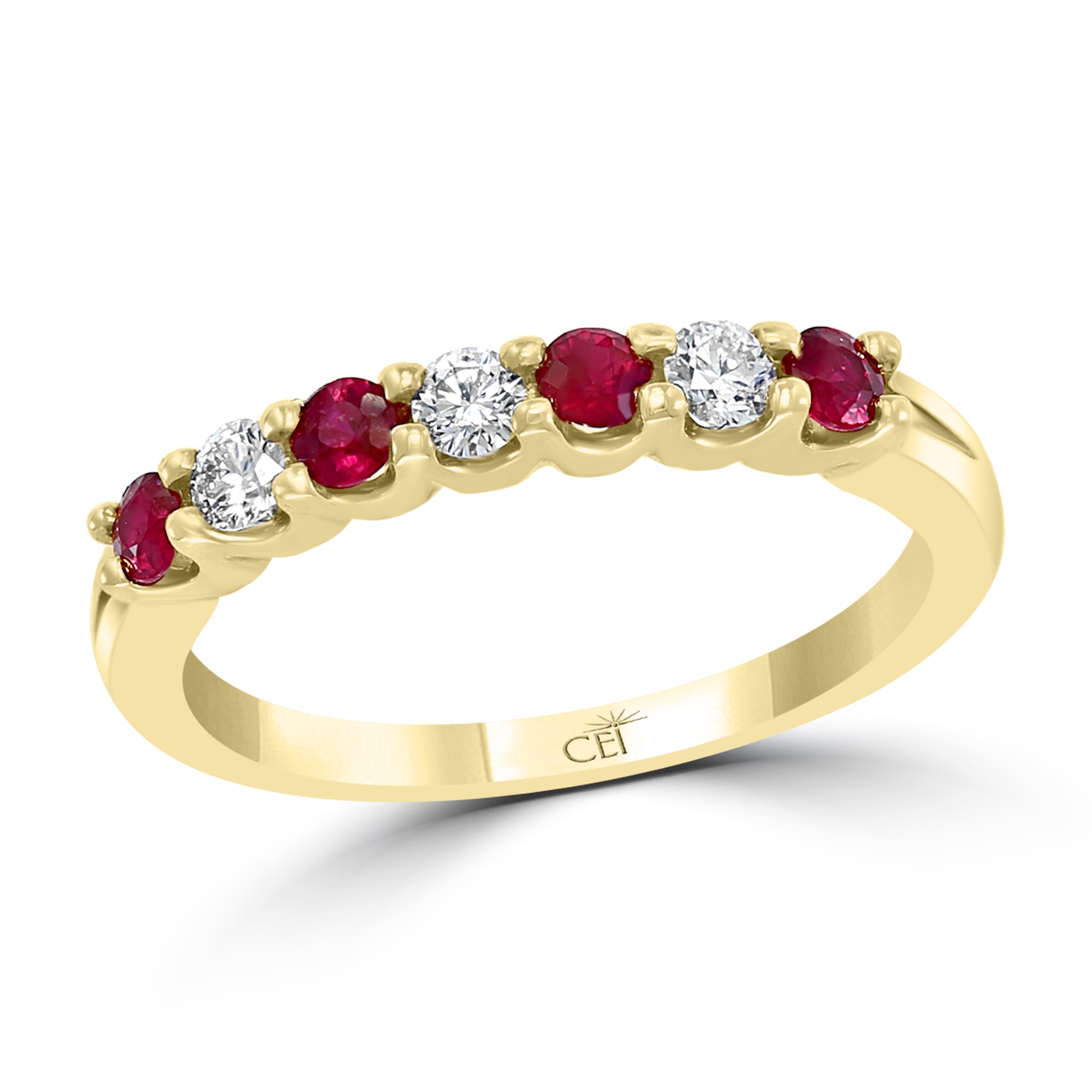 EFFY 14K Yellow Gold Diamond & Natural Ruby Ring - TSC.ca