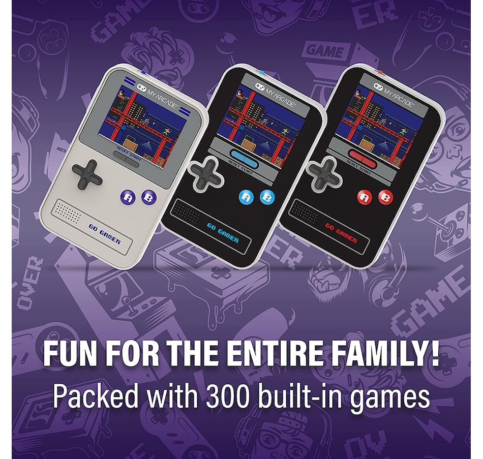 My Arcade Go Gamer Retro Handheld with 300 Games (black, grey and blue ...