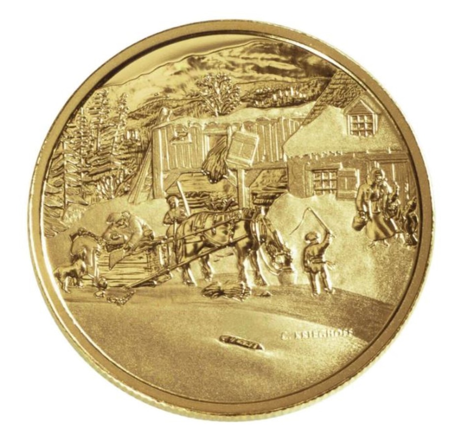 2001 $200 Krieghoff The Habitant Farm Gold Coin - TSC.ca