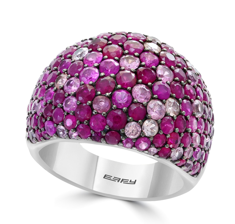 EFFY Silver Sterling Silver Pink Sapphire & Ruby Dome Ring - TSC.ca