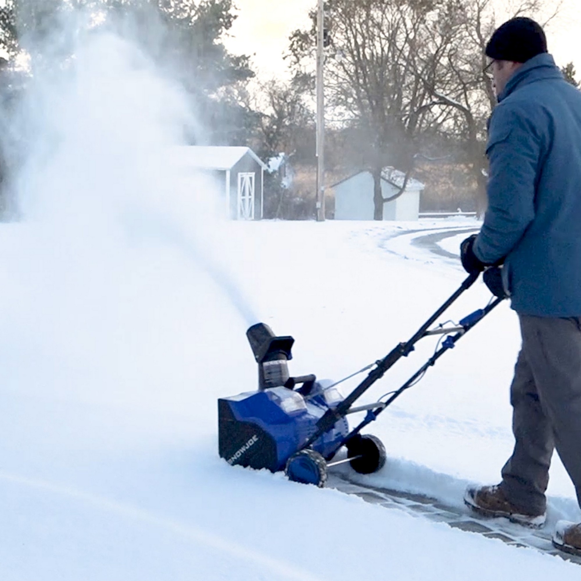 Snow Joe 48-Volt IonMax Snow Blower Bundle with Two 4.0-Ah Batteries ...