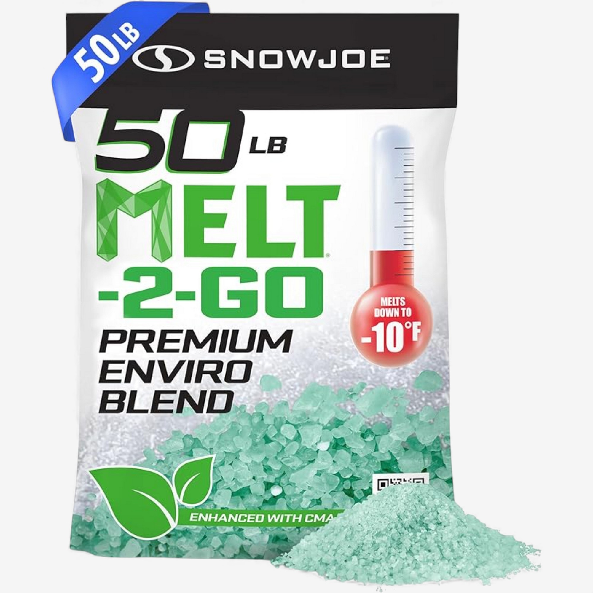 Snow Joe Premium Enviro-Blend Ice Melt (green-coated de-icer; anti ...