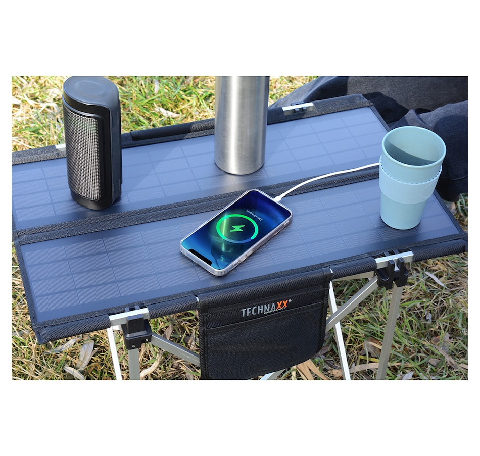 Technaxx TX-251 20-Watt Foldable Solar Camping Table (black) - TSC.ca