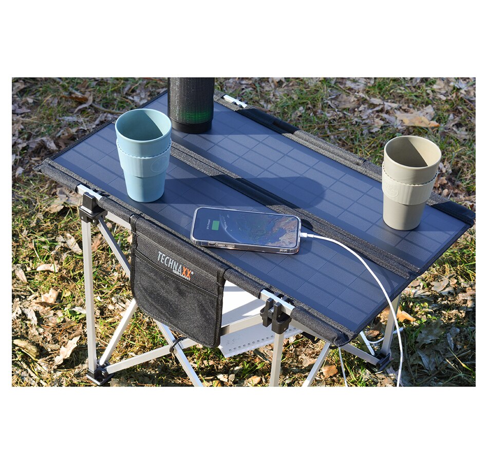 Technaxx TX-251 20-Watt Foldable Solar Camping Table (black) - TSC.ca