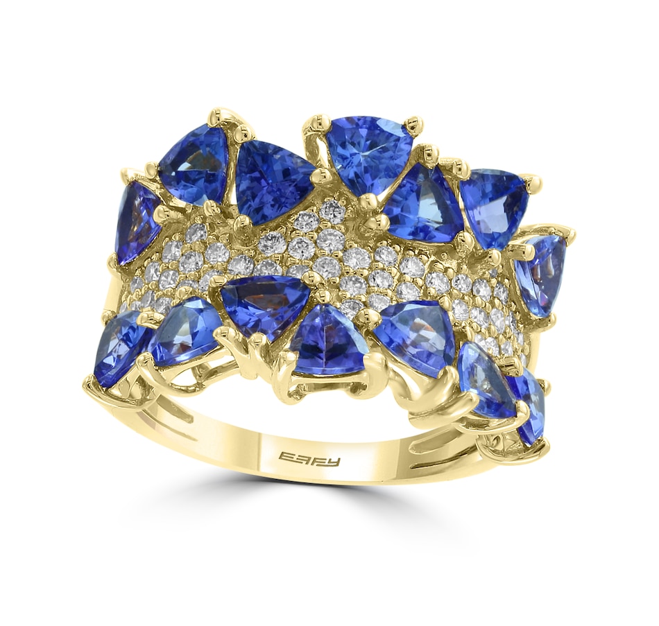EFFY 14K Yellow Gold Tanzanite and Diamond Ring - TSC.ca