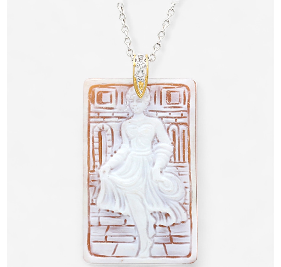 Gems En Vogue Palladium Silver Dancer Cameo Pendant With Chain - TSC.ca