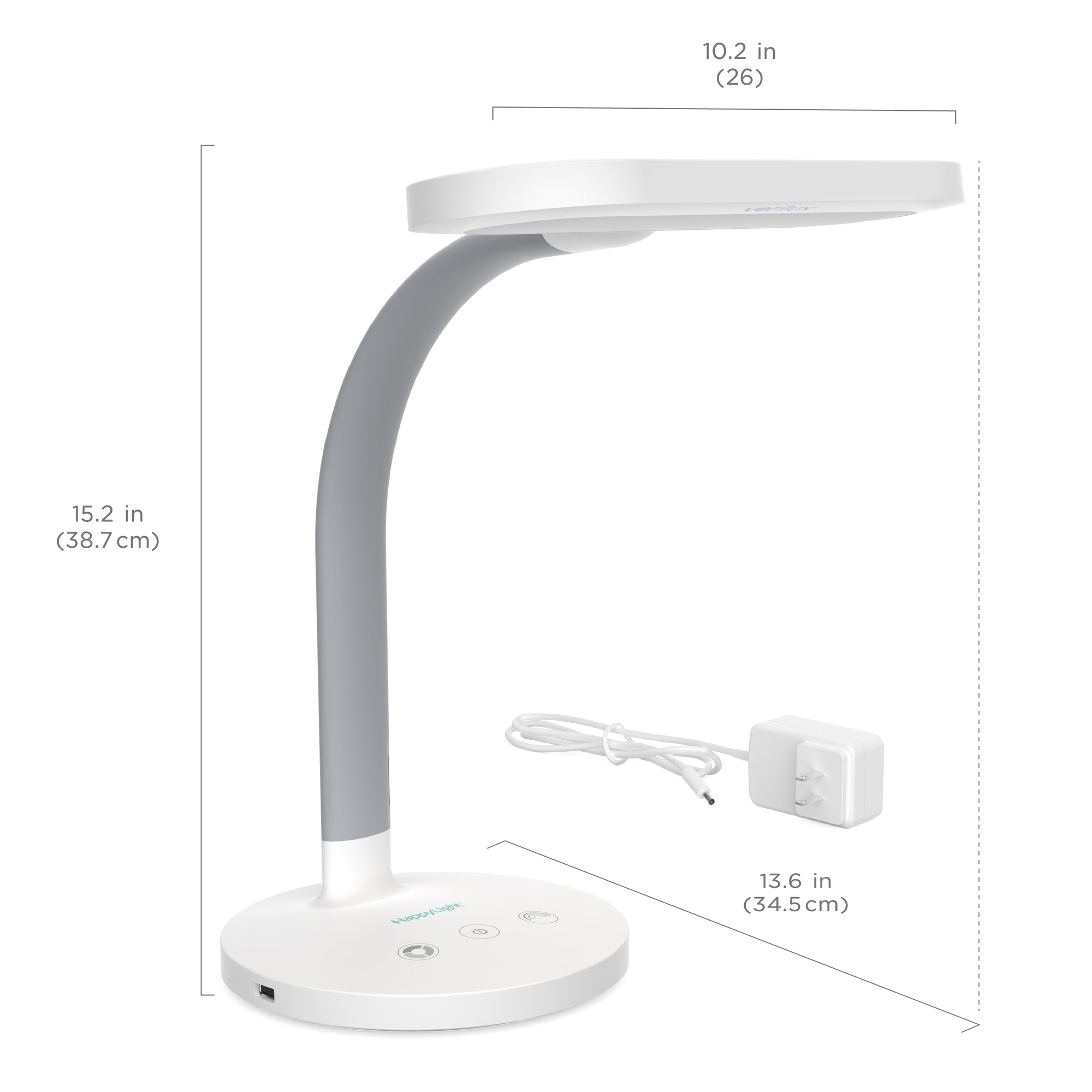 Verilux HappyLight Duo 2-in-1 Light Therapy and Task Desk Lamp - TSC.ca