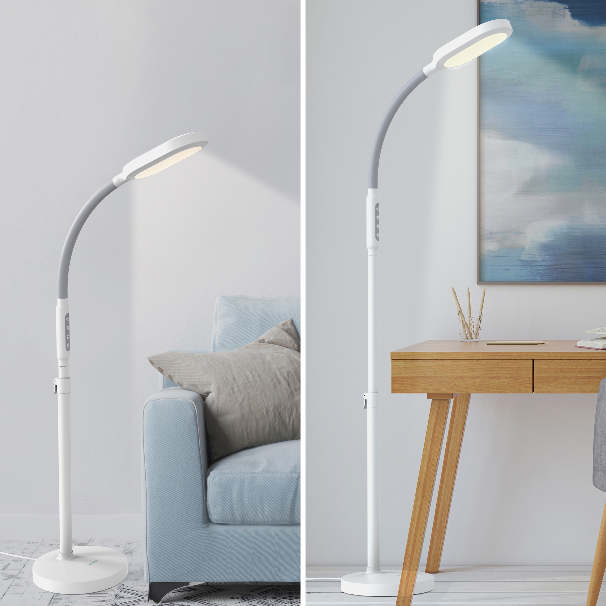 Verilux HappyLight Duo 2-in-1 Light Therapy and Task Floor Lamp - TSC.ca