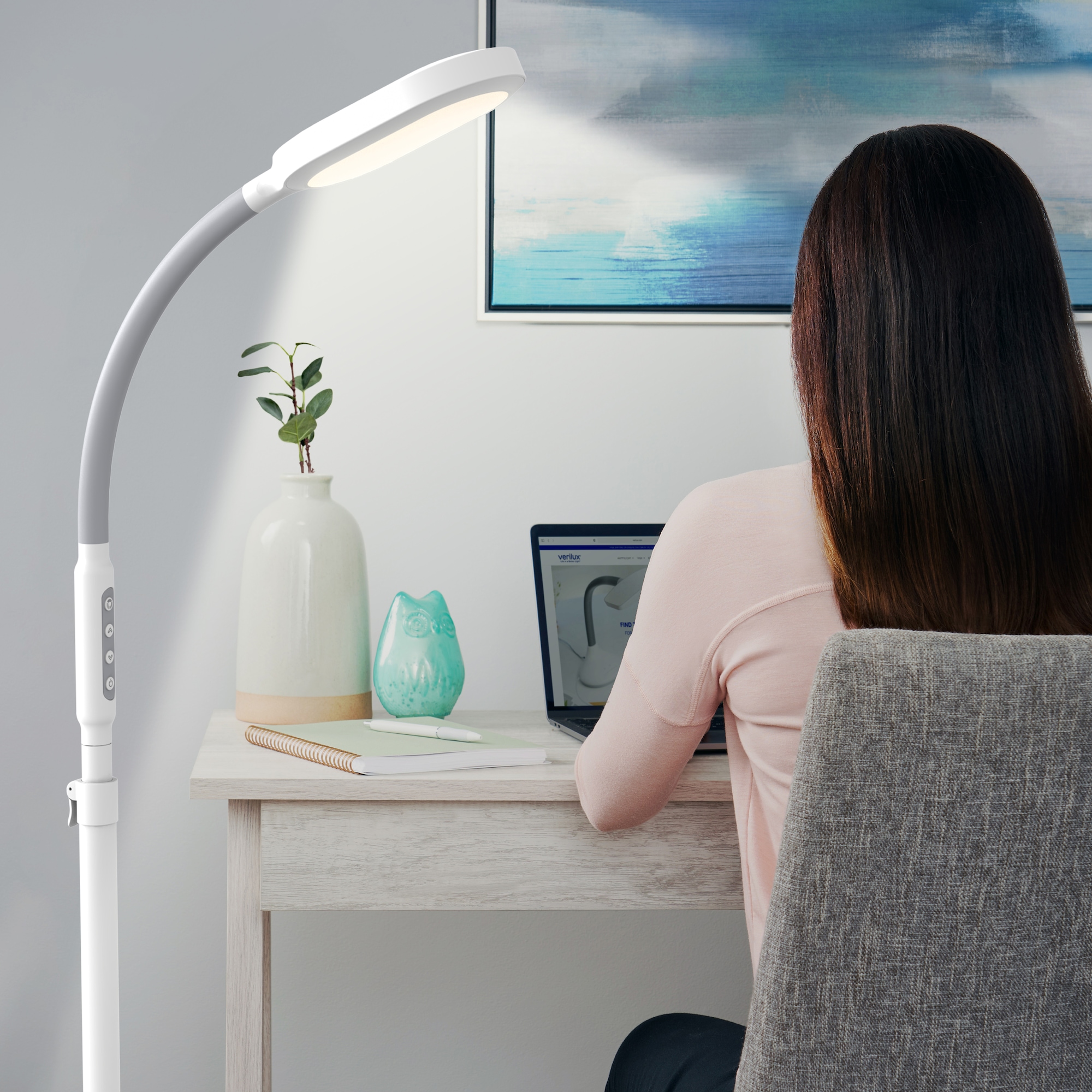 Verilux HappyLight Duo 2-in-1 Light Therapy and Task Floor Lamp - TSC.ca