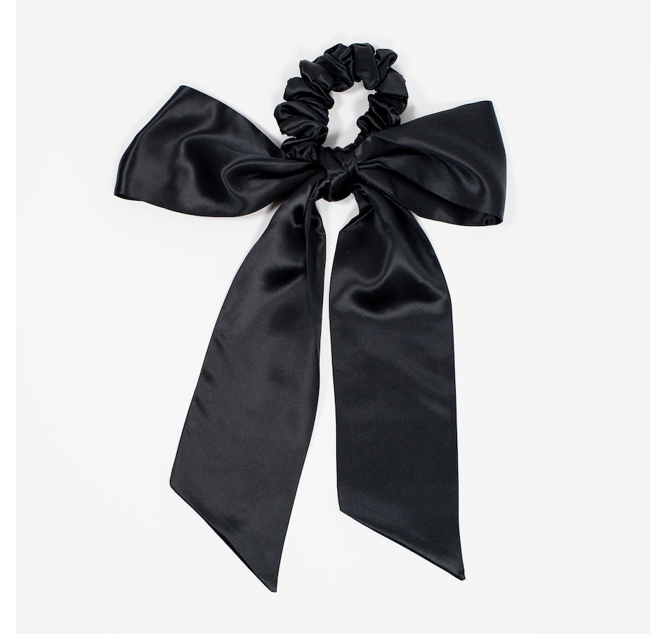 Re.Vityl Silk Magic Bow Scrunchie & Ribbon (Black) - TSC.ca