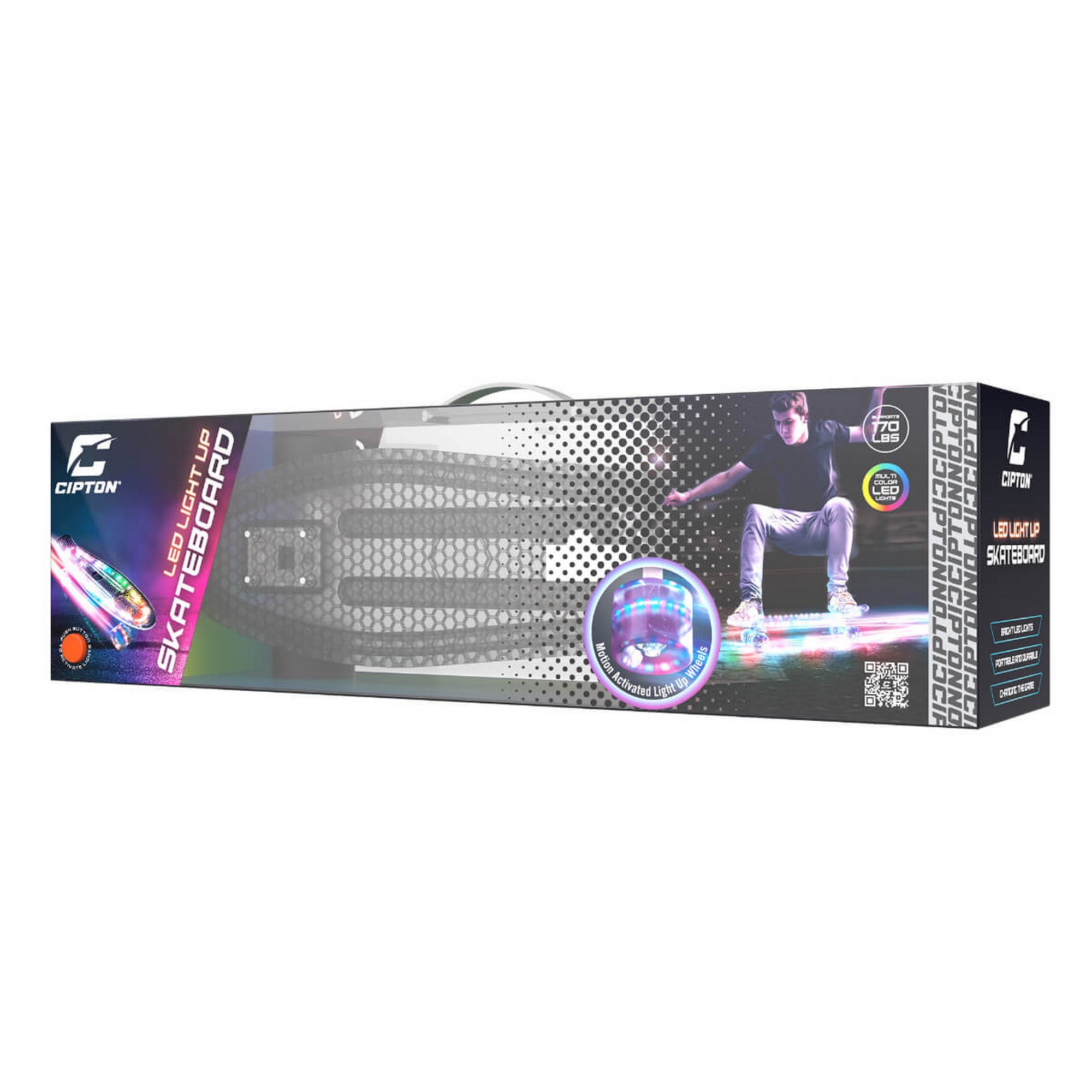 Cipton LED Light Up Translucent 22.5" Skateboard - TSC.ca
