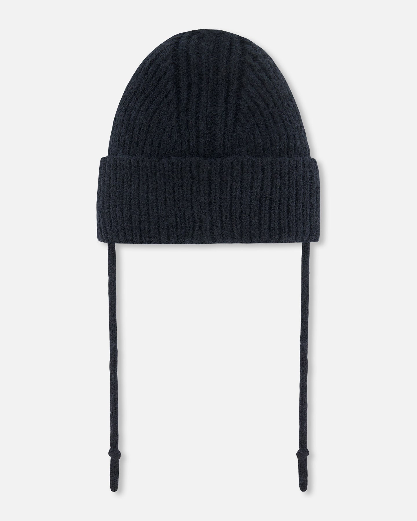 Mid-Season Knit Hat With Strings Black - TSC.ca