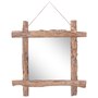 Home & Garden - Décor - Picture Frames - Log mirror Natural 70x70 cm ...
