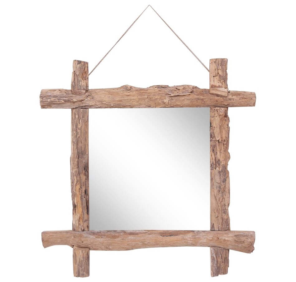 Home & Garden - Décor - Picture Frames - Log mirror Natural 70x70 cm ...