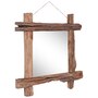 Home & Garden - Décor - Picture Frames - Log mirror Natural 70x70 cm ...