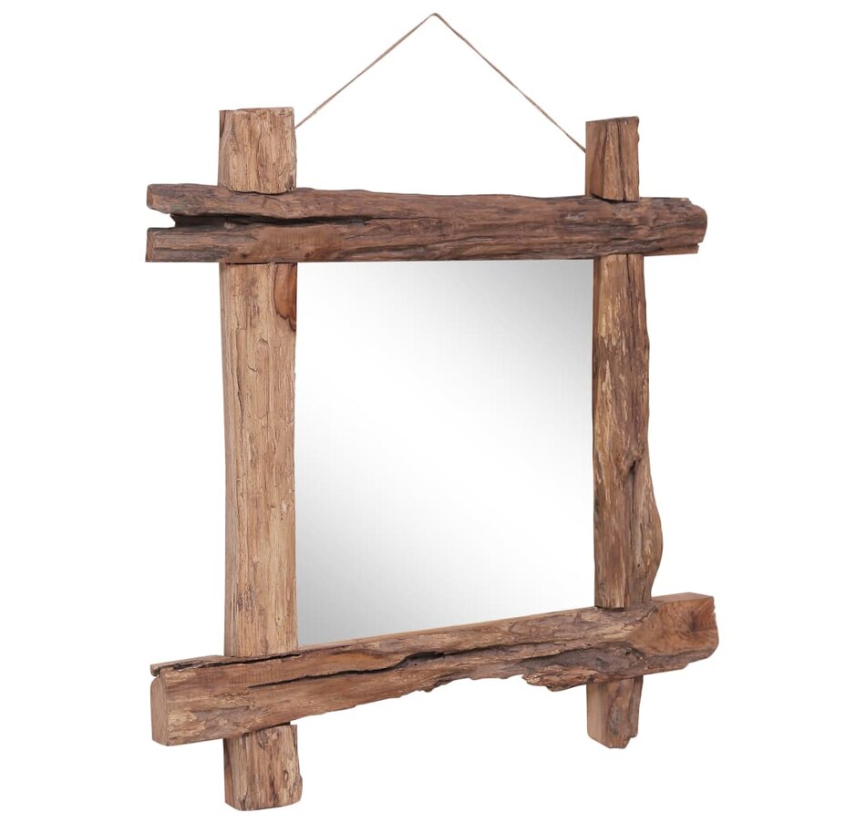 Home & Garden - Décor - Picture Frames - Log mirror Natural 70x70 cm ...