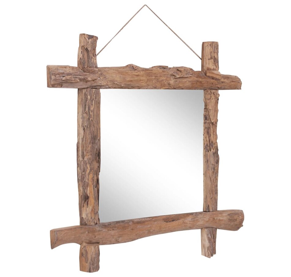 Home & Garden - Décor - Picture Frames - Log mirror Natural 70x70 cm ...