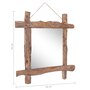 Home & Garden - Décor - Picture Frames - Log mirror Natural 70x70 cm ...
